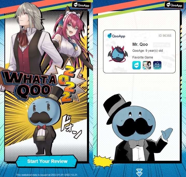 Que Qoo 2022! Olhe para trás em sua história QooApp no estilo mangá e obtenha ingressos Gacha ...